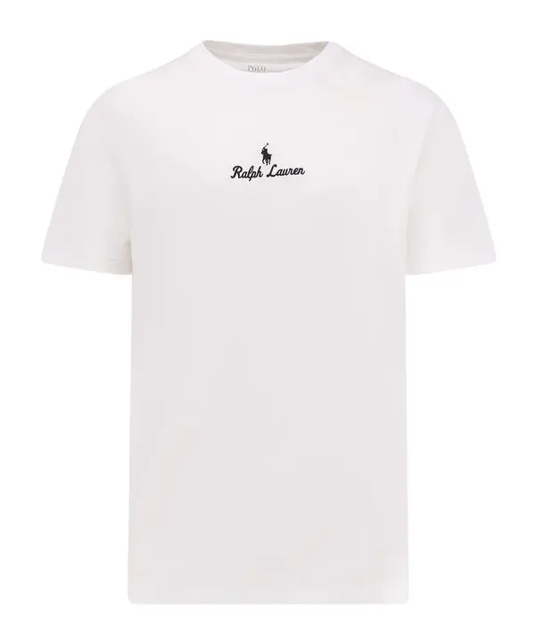 Polo Ralph Lauren Logo Embroidered Crewneck T-shirt - White