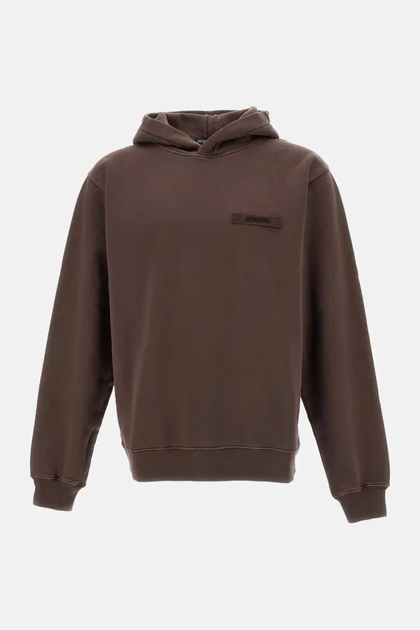 Jacquemus Felpa Le Hoodie Gros Grain - Marrone