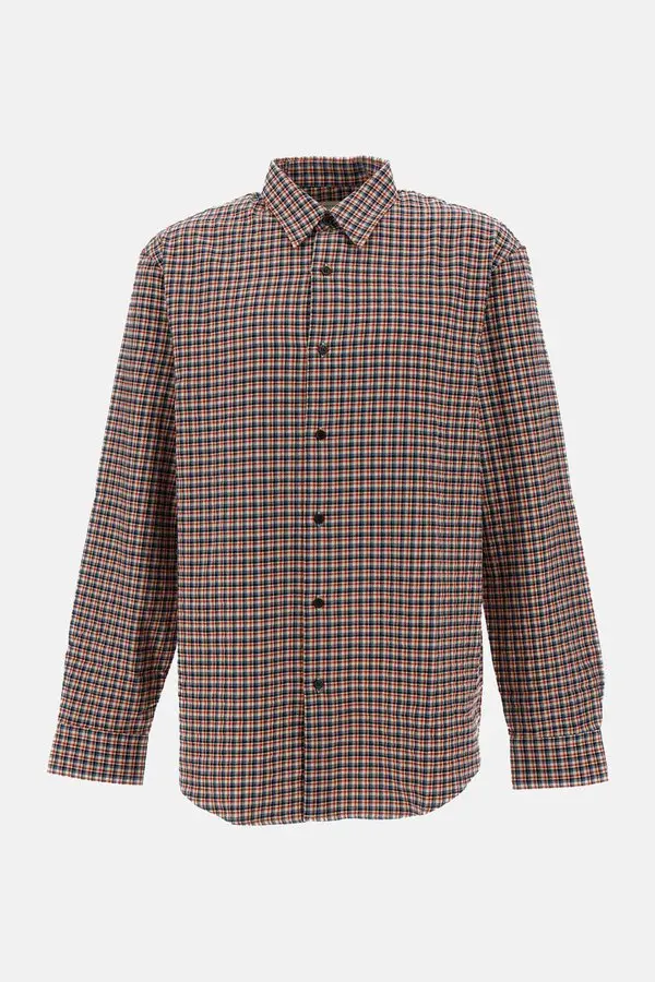 Dries Van Noten Camicia In Cotone A Quadri Caper - Multicolor