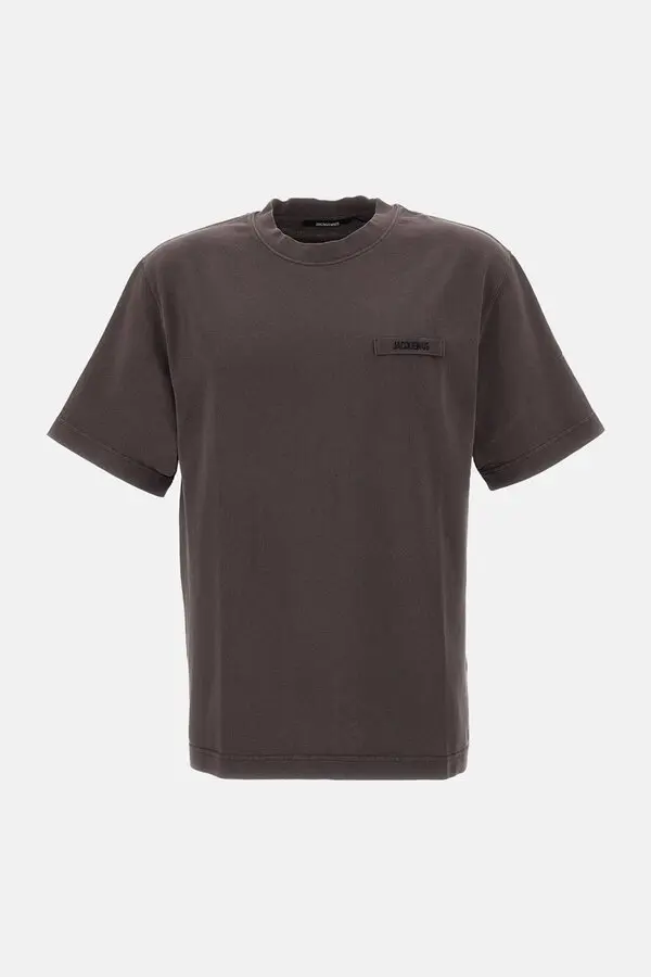 Jacquemus Maglietta Le Tshirt Gros Grain - Marrone