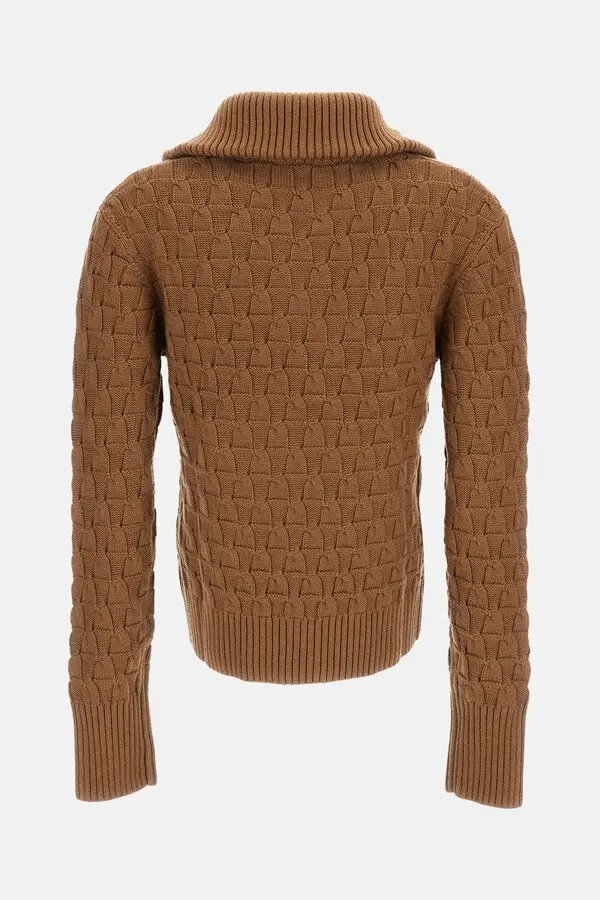 WALES BONNER Maglia Acoustic Mezza Zip In Lana