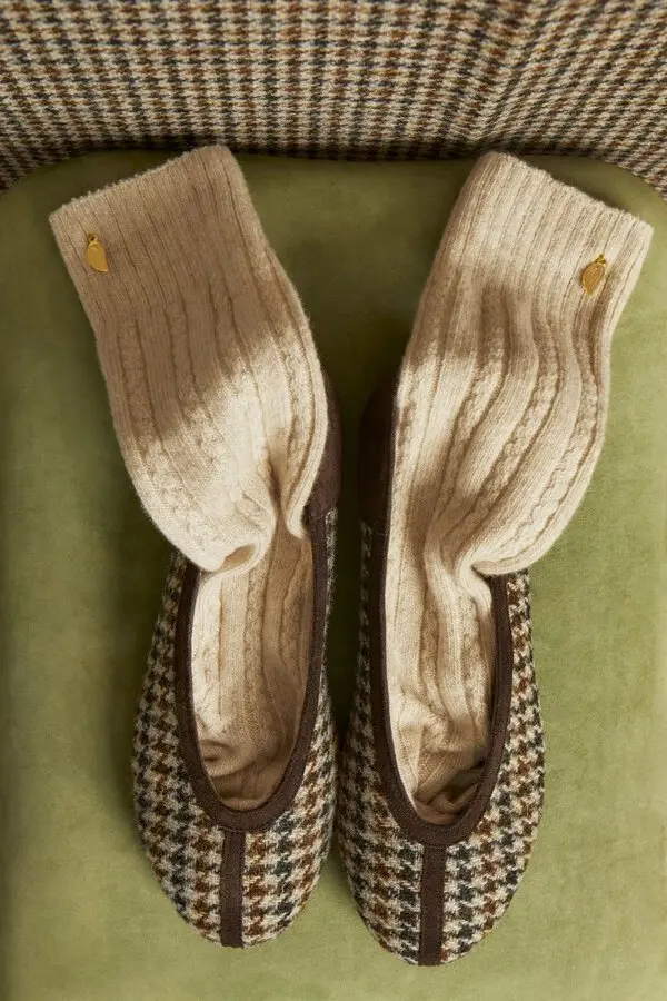 ANCIENT GREEK SANDALS Aeropi Ballet Flat Tweed
