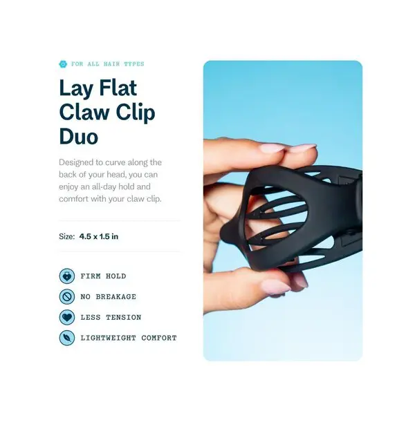 GIMME BEAUTY Lay Flat Curved Comfort Clip Designed For Driving And The Headrest