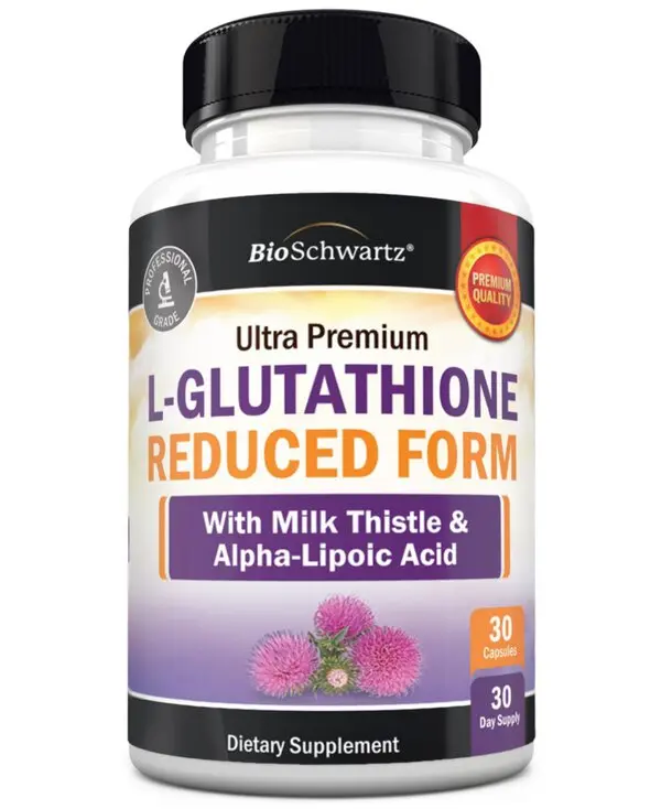 BIOSCHWARTZ Reduced Glutathione 500 Milligram With Alpha Lipoic Acid And Milk Thistle - No Color