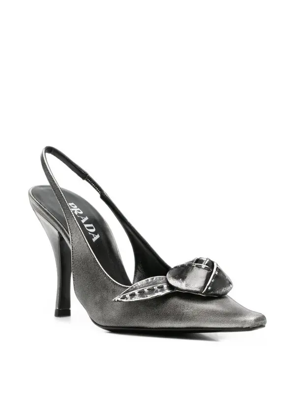 Prada Leather Slingback Pumps - Multicolor