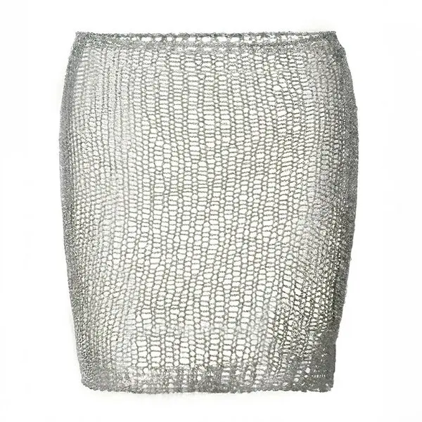 NATALIA FEDNER Metal Chain Mini Skirt