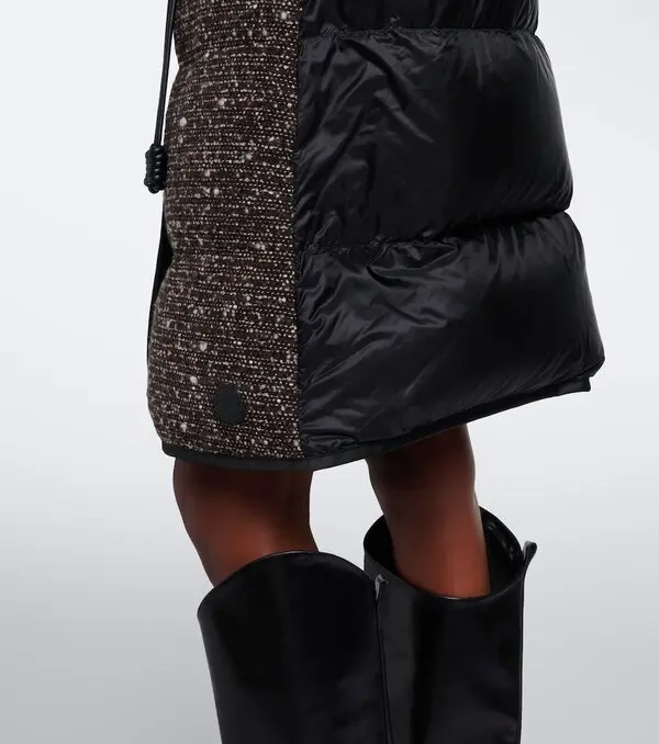 Moncler Figurative Down-paneled Wool-blend Vest