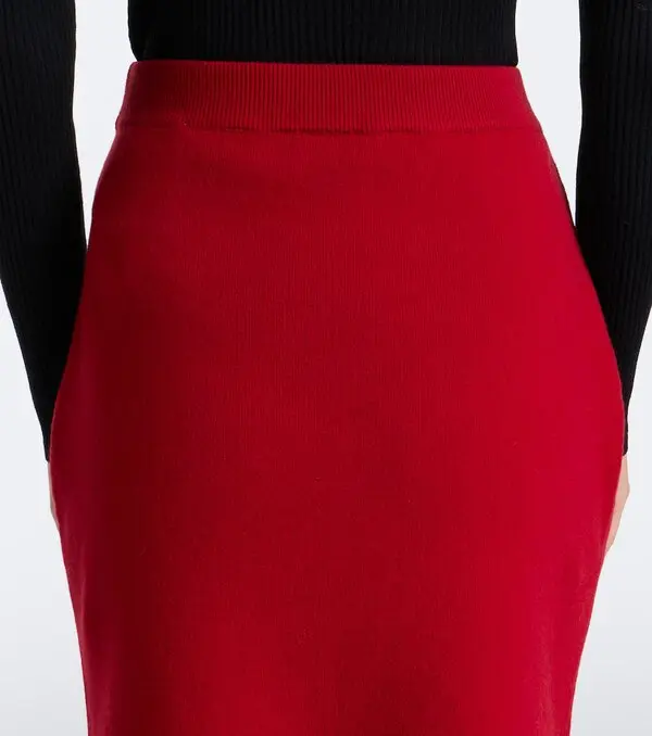 Moncler Wool And Cashmere-blend Midi Skirt