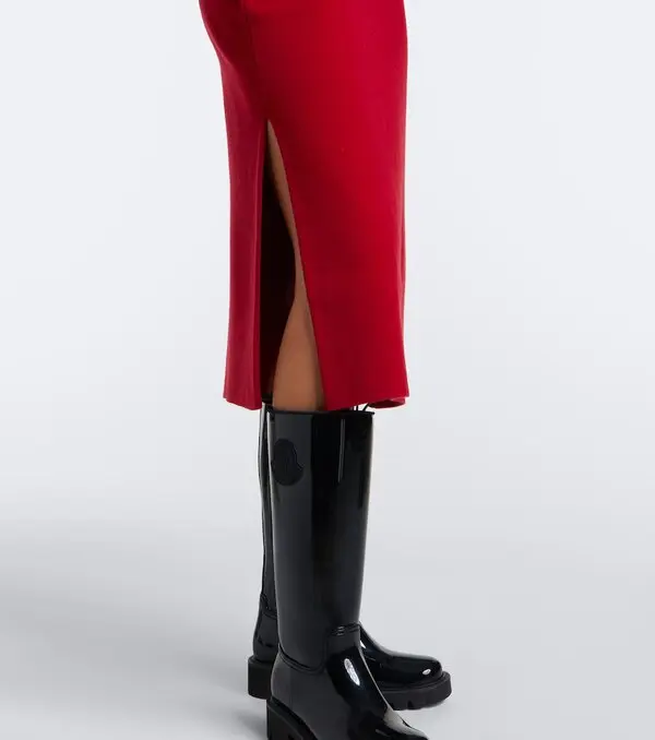 Moncler Wool And Cashmere-blend Midi Skirt