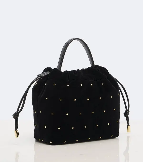 Chloé Icons Mini Studded Velvet Shoulder Bag