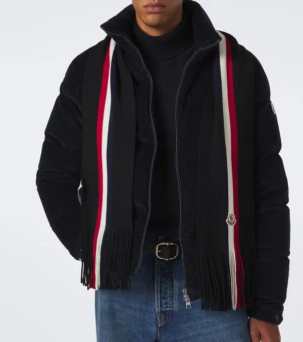 Moncler Virgin Wool Scarf - Black