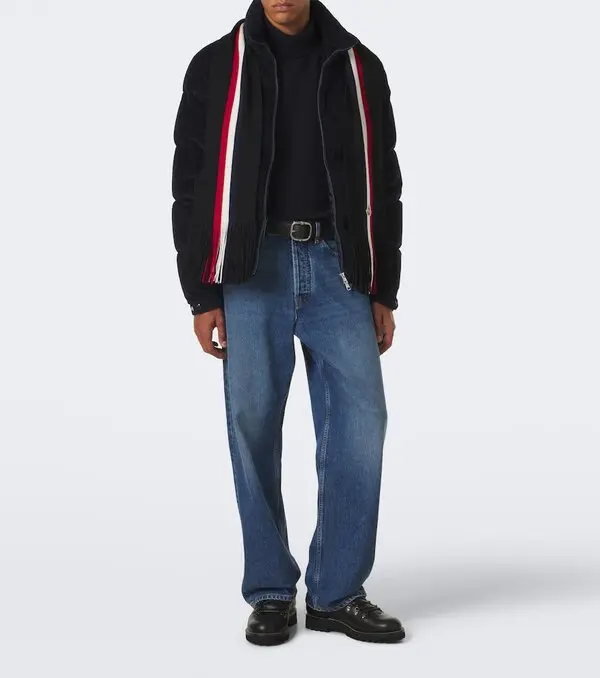 Moncler Virgin Wool Scarf - Black