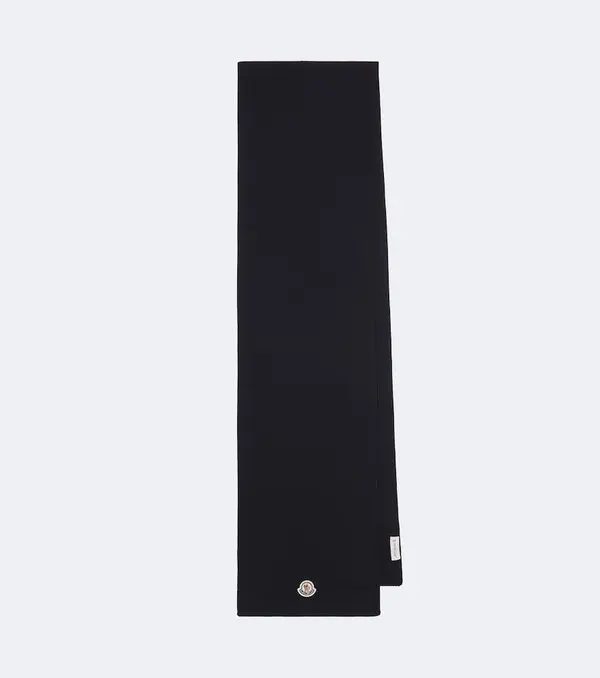 Moncler Logo Virgin Wool Scarf