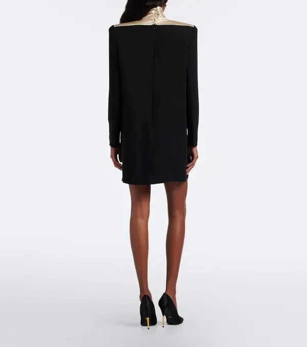 Valentino Garavani Cady Couture Satin-trimmed Minidress