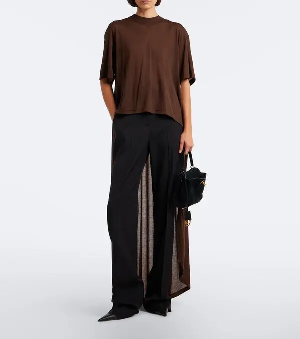 Balenciaga Asymmetric Cotton-blend Jersey T-shirt