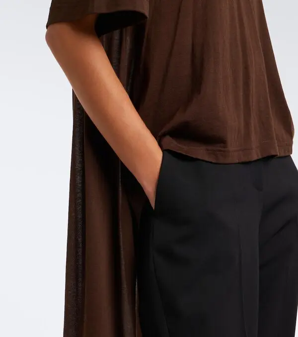 Balenciaga Asymmetric Cotton-blend Jersey T-shirt