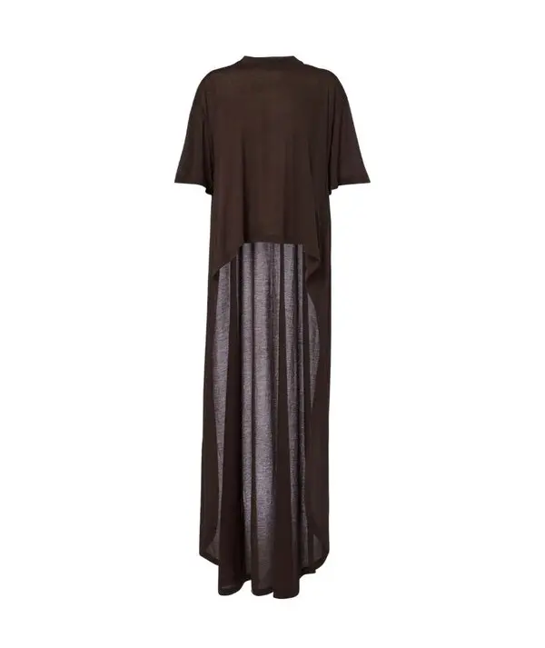 Balenciaga Asymmetric Cotton-blend Jersey T-shirt - Brown