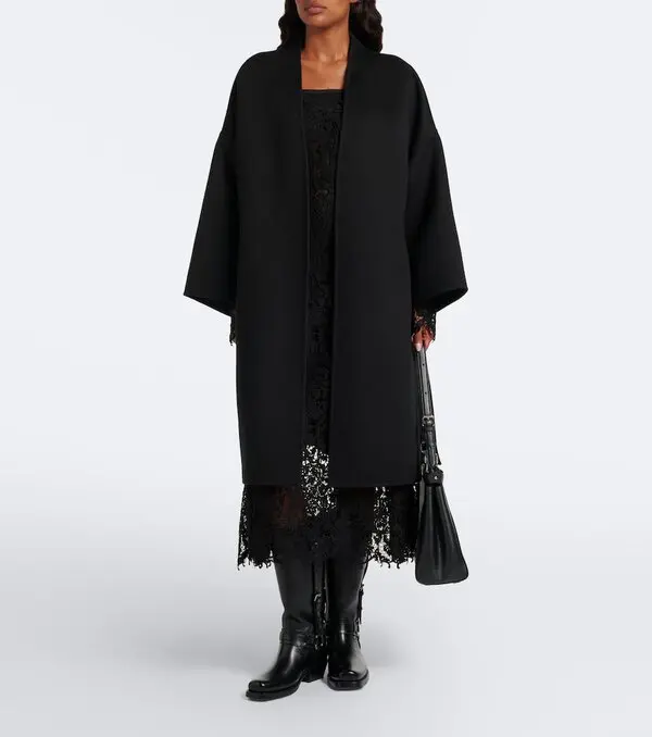 Fendi Belted Wool And Silk Coat