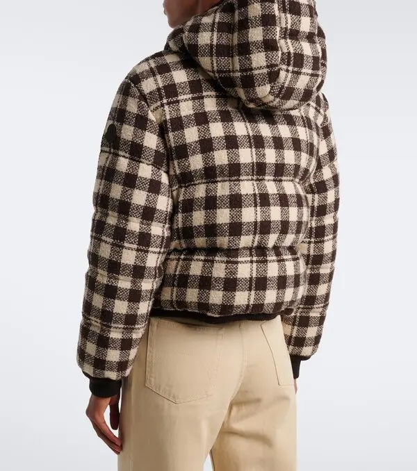 Moncler Gingham Wool-blend Down Jacket