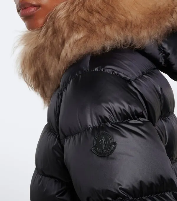 Moncler Leersies Shearling-trimmed Down Coat