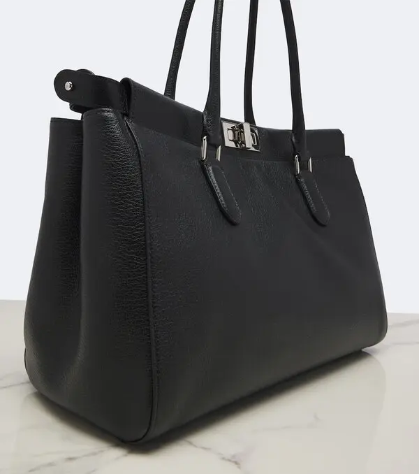 Fendi Peekaboo® Small Leather Tote Bag - Black
