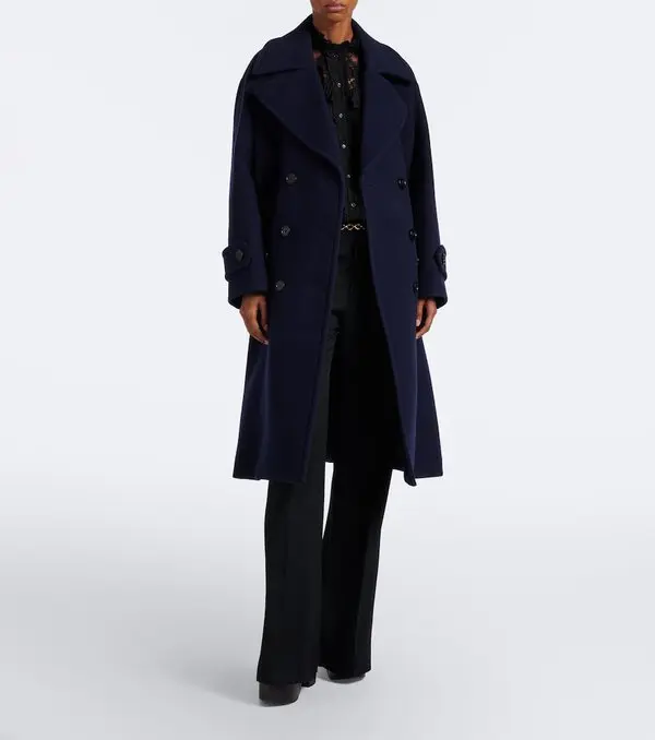 Chloé Double Breasted Wool-blend Coat