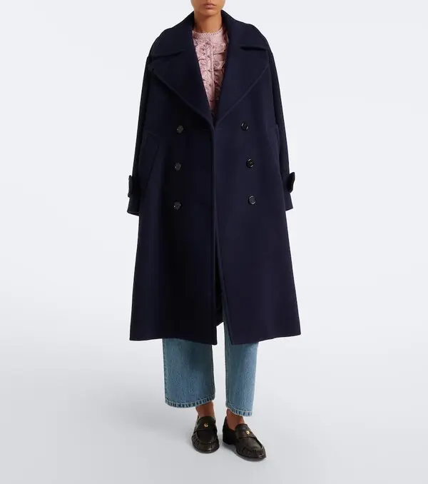 Chloé Double Breasted Wool-blend Coat