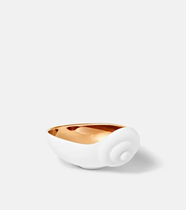 L'Objet X Jessica Mccormack Shell Porcelain And 24kt Bowl - Gold