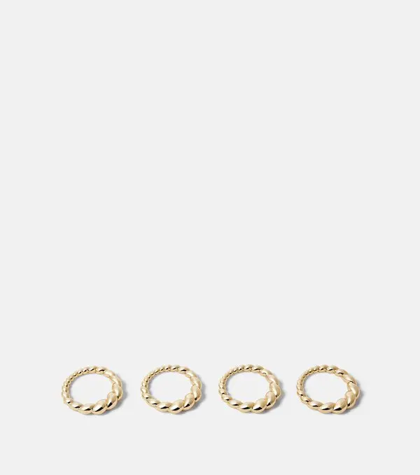 L'Objet X Jessica Mccormack Set Of 4 Knotted Metal Napkin Rings - Gold