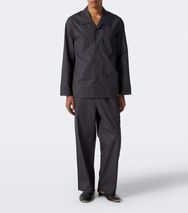 CDLP Checked Cotton Pajama Pants