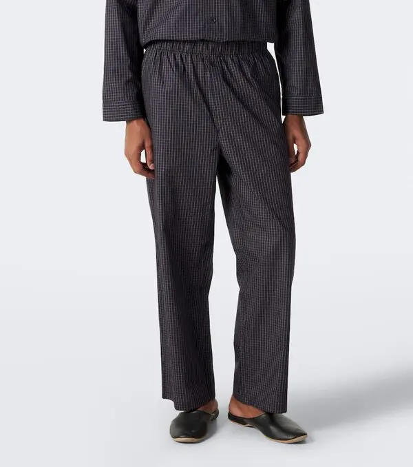 CDLP Checked Cotton Pajama Pants