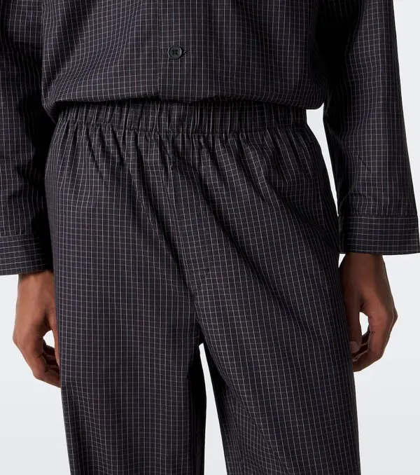 CDLP Checked Cotton Pajama Pants