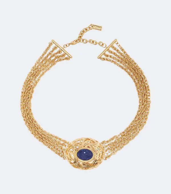 Chloé Pendant Necklace With Gemstone - Gold