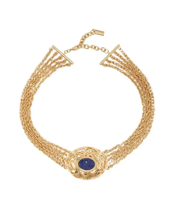 Chloé Pendant Necklace With Gemstone - Gold