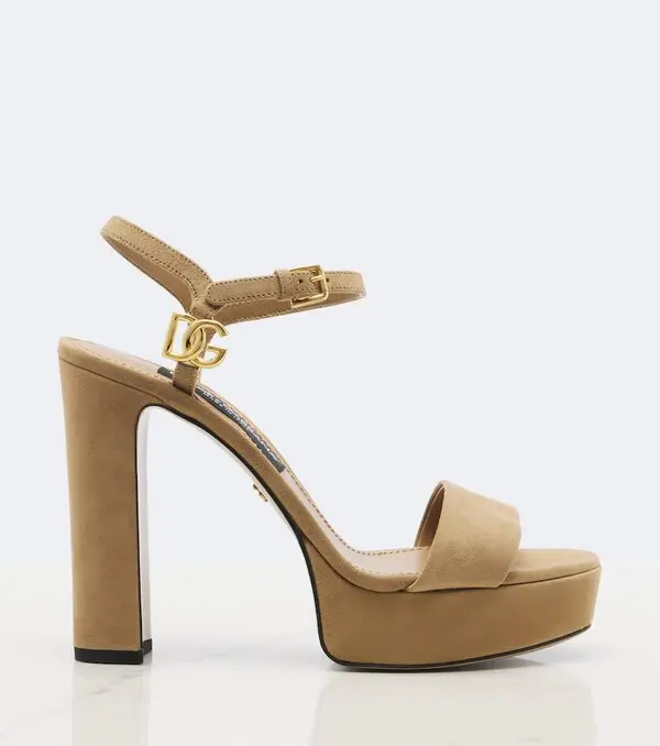 Dolce & Gabbana Dg Suede Platform Sandals