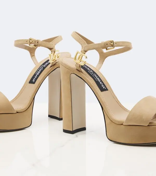 Dolce & Gabbana Dg Suede Platform Sandals
