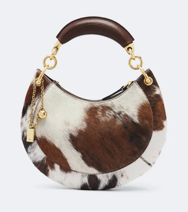 Chloé Banana Small Calf Hair Top-handle Bag - Brown