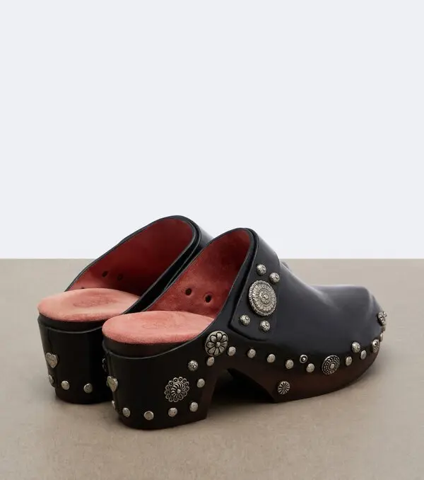 Chloé Talis Studded Leather Clogs