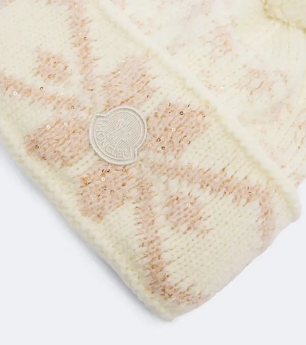 Moncler Sequined Wool-blend Beanie