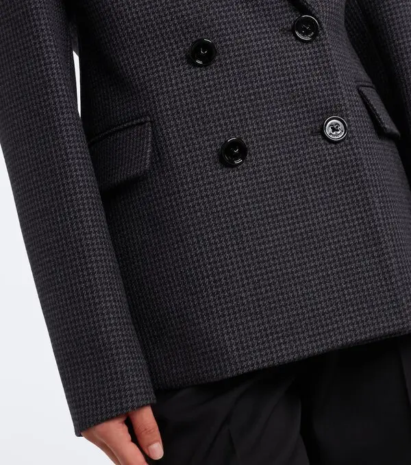 Balenciaga Houndstooth Double-breasted Wool Jacket