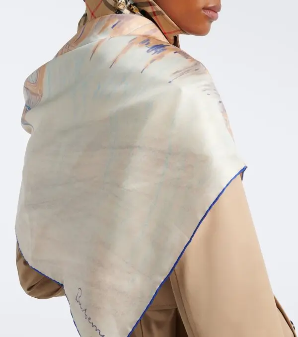 Burberry Printed Silk Twill Scarf