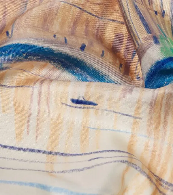 Burberry Printed Silk Twill Scarf