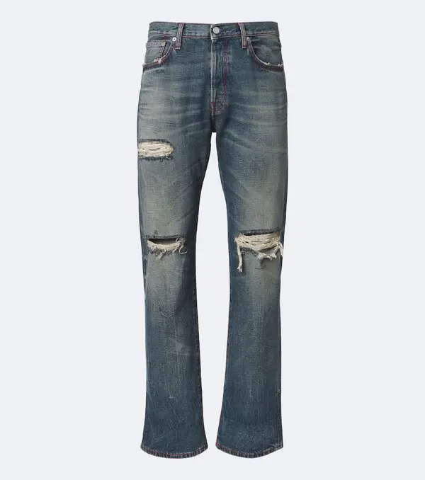 Acne Studios Re-edition Distressed Straight Jeans