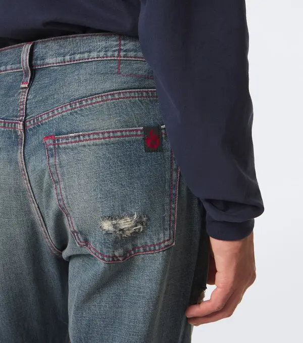 Acne Studios Re-edition Distressed Straight Jeans