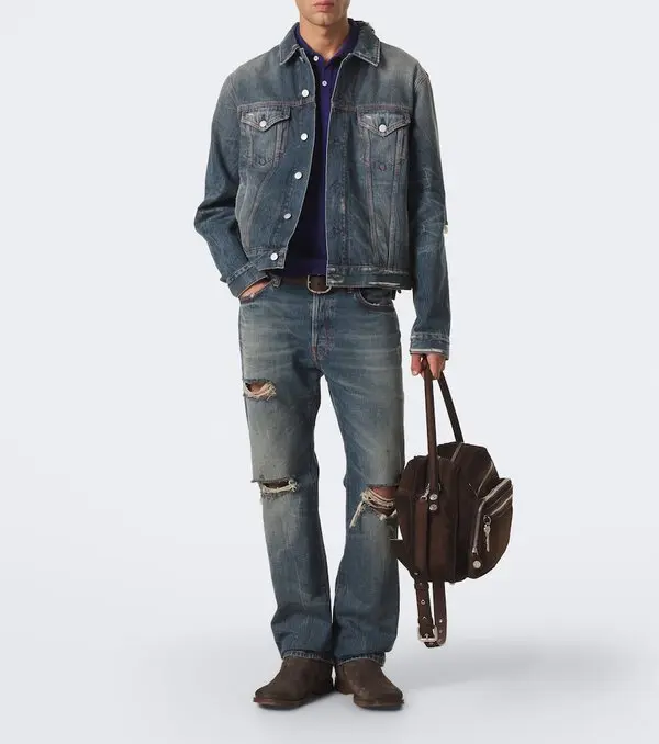 Acne Studios Re-edition Distressed Straight Jeans