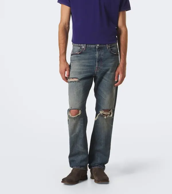 Acne Studios Re-edition Distressed Straight Jeans
