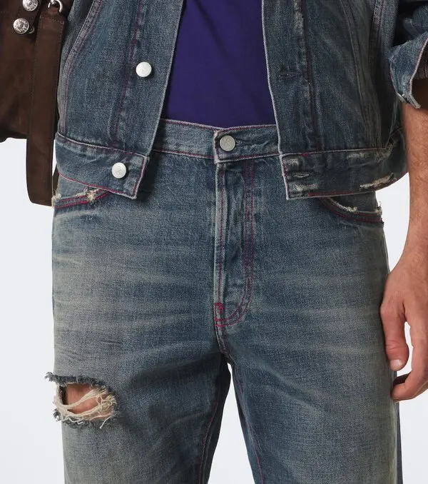 Acne Studios Re-edition Distressed Straight Jeans
