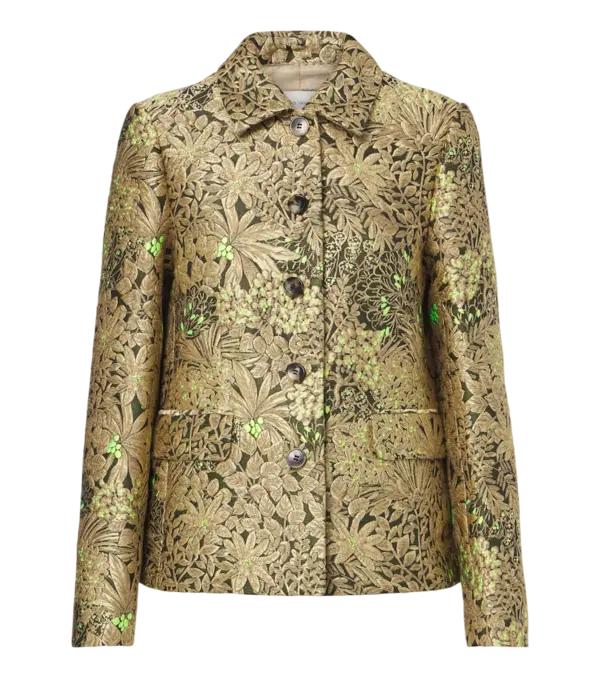 Dries Van Noten Floral Jacquard Jacket - Gold