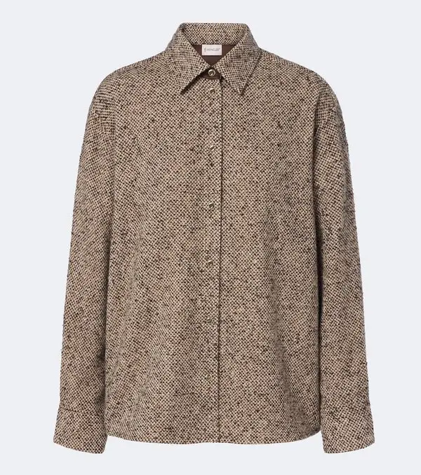 Moncler Wool-blend Tweed Overshirt