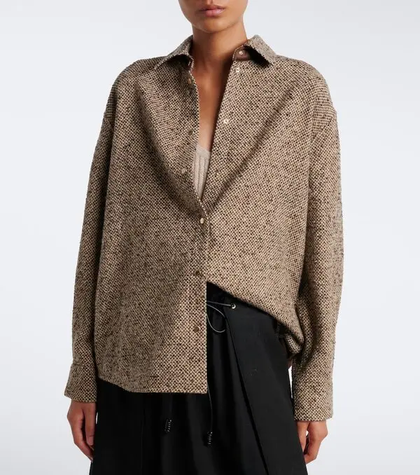 Moncler Wool-blend Tweed Overshirt